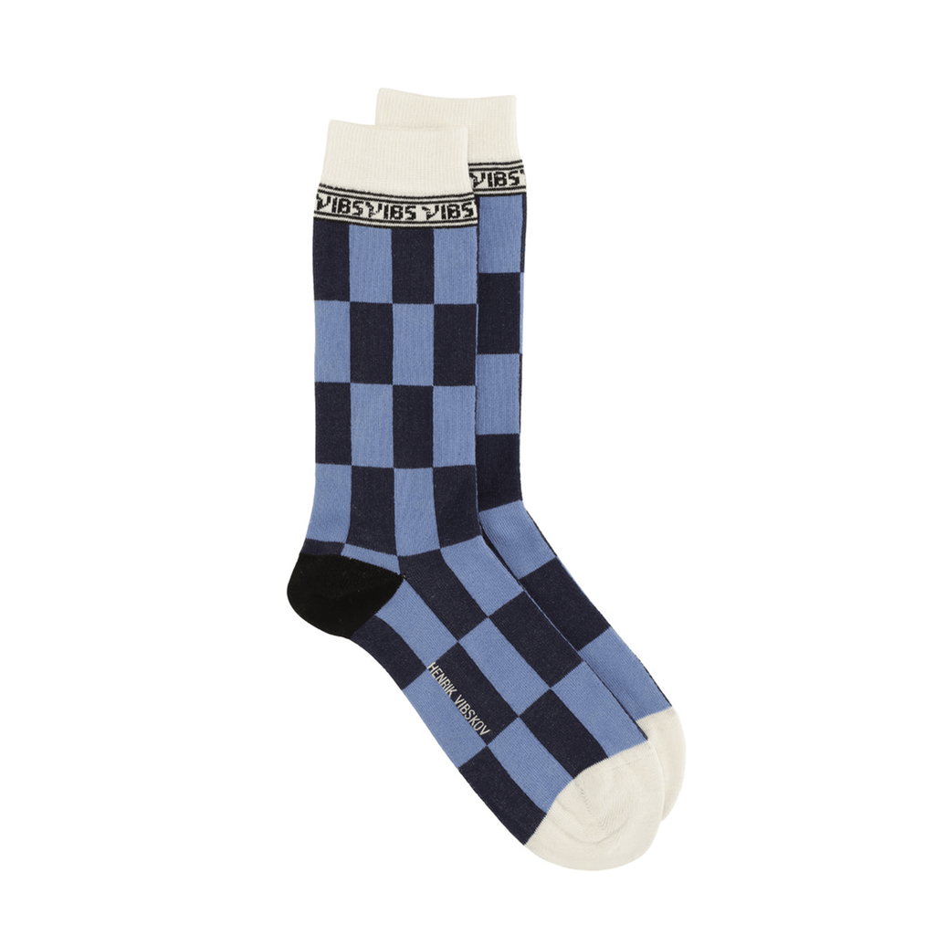 Porcelain Chess Sock (Blue Navy Chess) – Congruent Space