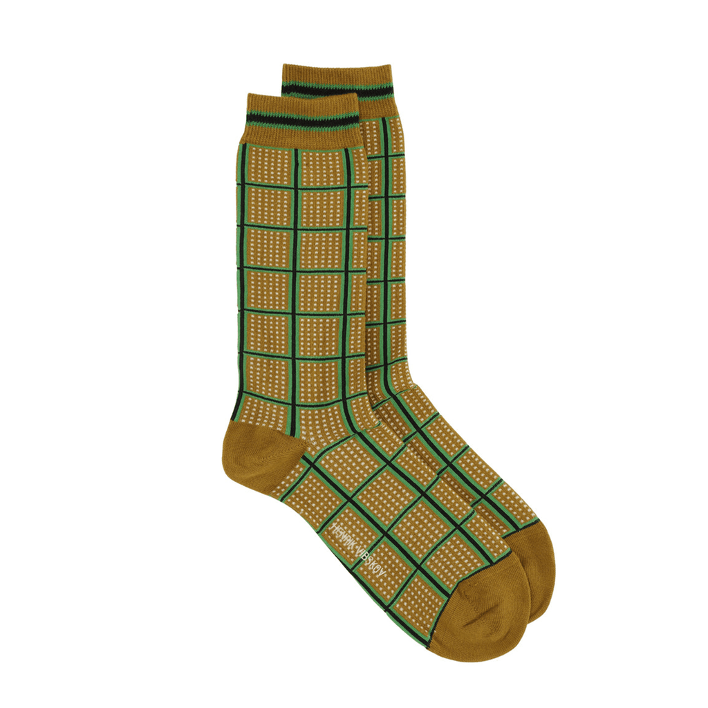 Bathroom Tile Socks (Green & Brown Tiles) – Congruent Space
